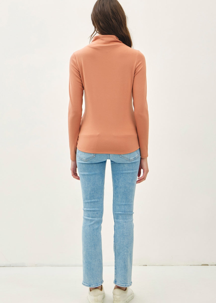 Simply Mock Neck Top – lola blu boutique
